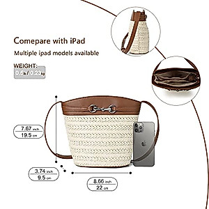 Gladdon Straw Purses for Women Mini Straw Summer Beach Shoulder Bags for Women Crossbody Wicker Woven Purse Small Clutch Rattan Bag