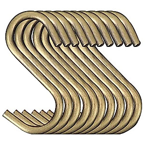 TOPIND 20 Pack 2.4in S Hooks, Steel S Hanging Hooks Heavy Duty Hooks Hanger for Kitchen Work Shop Bathroom Garden, Pan Pot Rack Hooks, Closet Hooks, Hanging Plants, Cups, Jeans