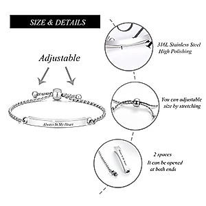 zeqingjw Heart Cremation Bracelet for Ashes Stainless Steel Urn Bangles for Ashes Memorial Keepsake Cremation Memorial Urn Bracelet - Adjustable,Free Fill Kit (Silver)