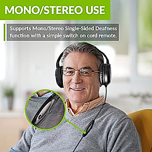 Avantree HF2039 Universal Compatible Wired TV Headphones, Simple to Use for Seniors, Extra Long Cord, Support Samsung, LG, Vizio, Sony, Support Both Digital Optical and Aux RCA Analog Audio Port