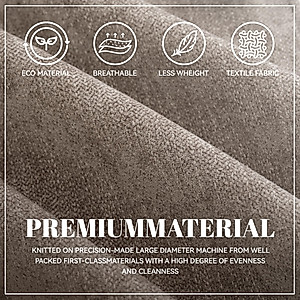 WILLOVE 89.3'' Modern Sofa Couches for Living Room, 3 Seater Cloud Couch with Deep Seat, Comfy Couch with Extra Wide Armrests & 4 Throw Pillows, Chenille Oversized Sofas for Office, Apartment, Brown