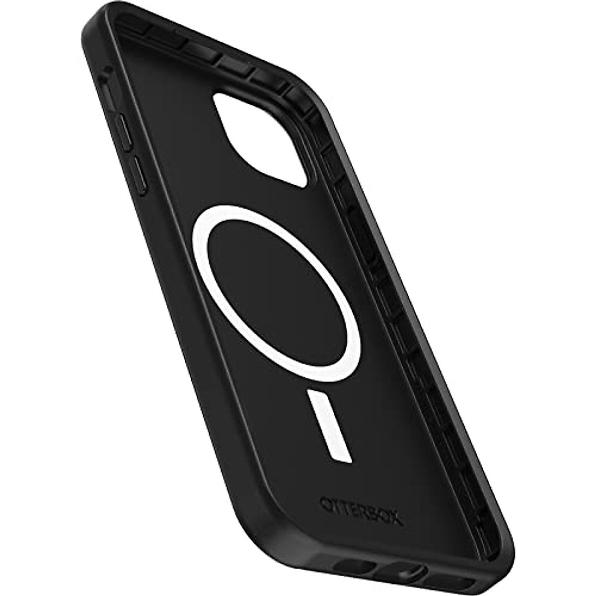 OtterBox iPhone 14 Plus Symmetry Series+ Case - BLACK , Ultra-sleek, Snaps to MagSafe, Raised Edges Protect Camera & Screen