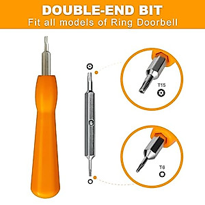 Doorbell Replacement Security Screws and Screwdriver Kit, Suitable for All Doorbells, Including Video Doorbell, Video Doorbell 2, Pro and Elite, Doorbell Screwdrivers, for Battery Replacement