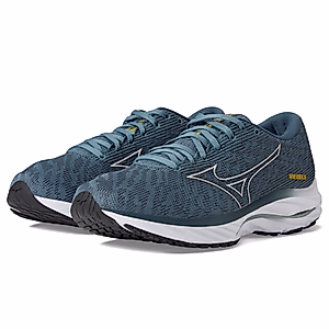 Mizuno Men's Wave Rider 26 | Neutral Running Shoe | Goblin Blue/Vaprous Grey | US 9.5