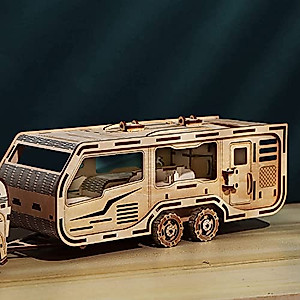 Wooden Models, 3D Wooden Jigsaw Puzzle DIY Model Building Kits,Truck Puzzle for Adults Model Building Kit-Gift for Birthday/Father's Day (Color : Shotgun Rubber Band Gun) (Color : Limousine)