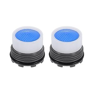 uxcell 2Pcs Faucet Aerator, 16.5mm Flow Restrictor Insert Faucet Aerators Replacement Parts Sink Faucet Flow Restrictor for Bathroom Kitchen, Blue