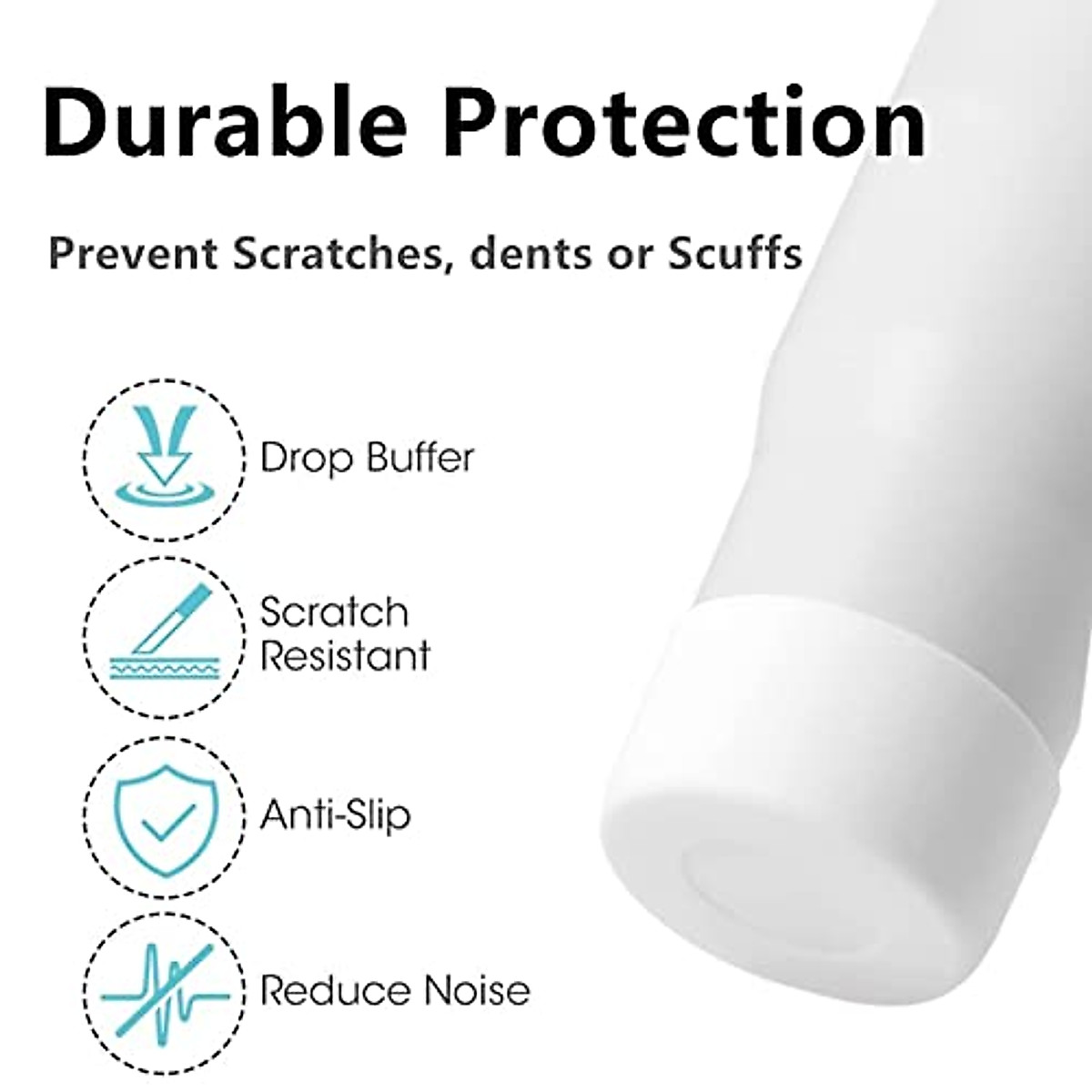 XSHNUO 2 Pcs Silicone Boot for Stanley Quencher Adventure 40oz with Handle & Stanley IceFlow 20oz 30oz, Anti-Slip Water Bottle Bottom Sleeve Cover Stanley Cup Accessories (White-purple)