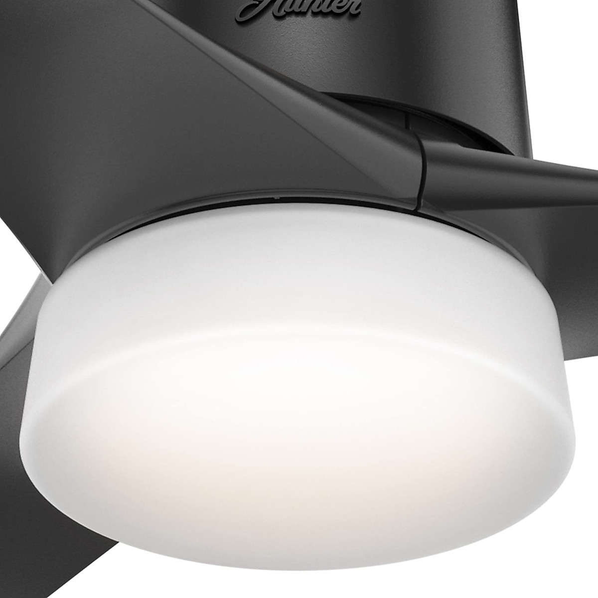 Hunter Fan Company, 59375, 54 inch Wi-Fi Symphony Matte Black Ceiling Fan with LED Light Kit and Handheld Remote, Smart Fan