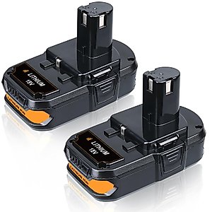 Masione 2Pack 3600mAh P102 Replacement for Ryobi 18V Battery Lithium ion ONE Plus P102 P103 P105 P107 P108 P109 P104 Compatible with Ryobi 18 Volt Cordless Tools Drill Weed Eater Edge Trimmer Battery