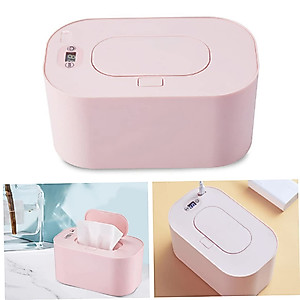 Ckuakiwu Wet Wipes Warmer, Baby Wet Wipes Warmer USB Wipe Dispenser Portable Diaper Wipes Heater Box for Home Car Travel Pink, Baby Wipe Warmer