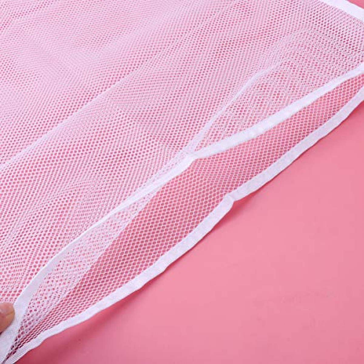 DOITOOL Hanging Bath Toy Holder Bathroom Toys Bag Hanging Toy Storage Organization Net Washable Reusable Mesh Organizer Bags with Suction Cup for Kids Bathtub Playroom Toys Bath Toy Net Bag Corner