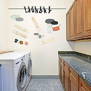 12 Inch, Giant Clothespins, Jumbo Wood Clips for DIY Craft, Bathroom or Laundry Room Decoration, 2 PCS