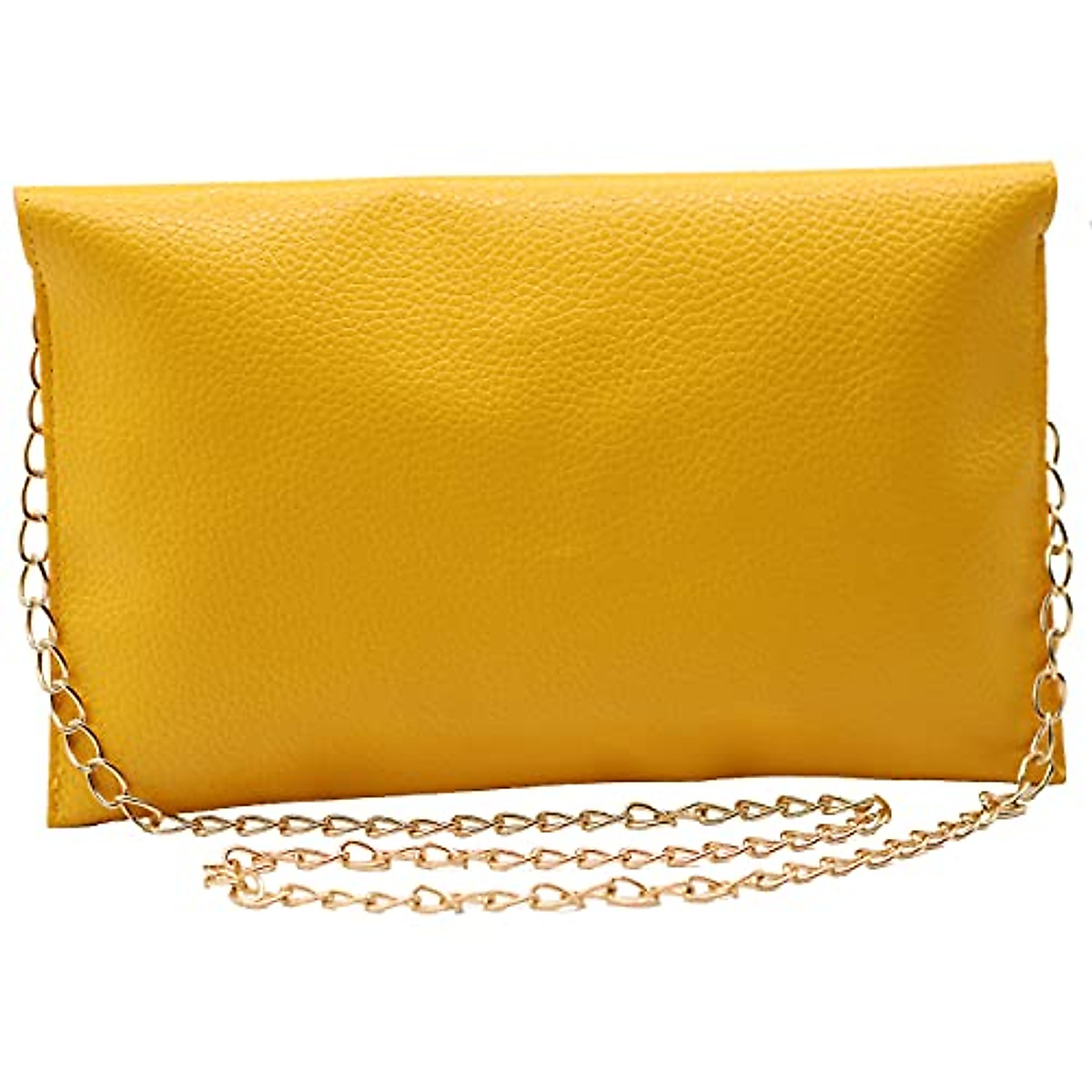 AMAZE Fashion Women Handbag Shoulder Bags Envelope Clutch Crossbody Satchel Tote Purse Leather Lady Bag (Yellow)
