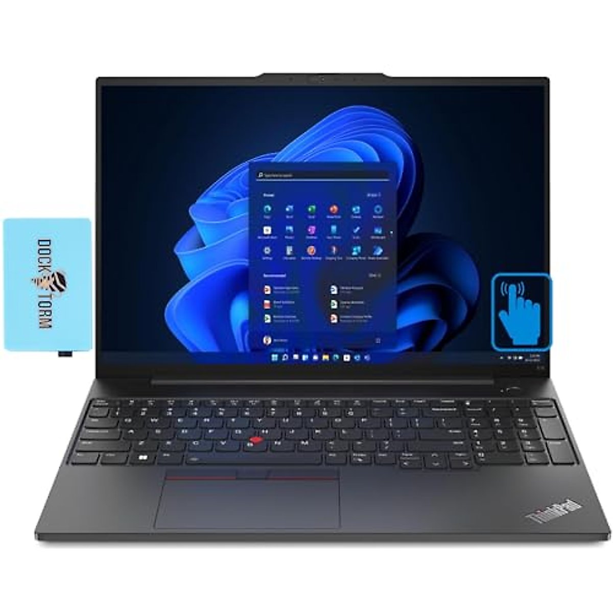 Lenovo Thinkpad E16 Gen 1 16.0" Touchscreen IPS WUXGA Display Laptop (Inteli5-1335U 10-Core, 40GB RAM, 1TB PCIe SSD, Intel UHD, WiFi 6, Backlit KYB, FP Reader, 2 Thunderbolt 4, Win 11 Pro) w/Hub
