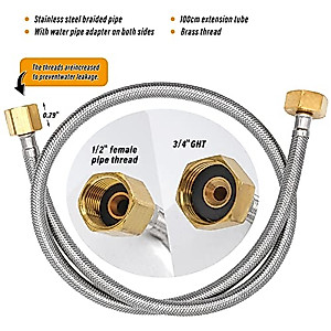 KHEARPSL Automatic Waterer Outdoor Dog Water Bowl Dispenser Stainless Steel Water Trough Auto Fill Water Bowl for Livestock Dogs Cattle Horse Pig Farm Animals (Black)