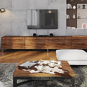 Foxmas Faux Cowhide Rug Cow Print Rugs for Bedroom Living Room, Western Home Decor Cow Hide Animal Rug, Cow Print Western Rugs, Faux Fur Fabric Rug Animal Print Carpet, 2.3x3.6 Feet