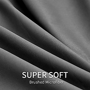 EaseHome Full Size Sheets - Extra Soft Full Sheets with 18-inch Deep Pocket, Premium Bedding Collection - Extra Soft Breathable Wrinkle Fade Stain Resistant Hypoallergenic - 4 Piece (Full, Black)