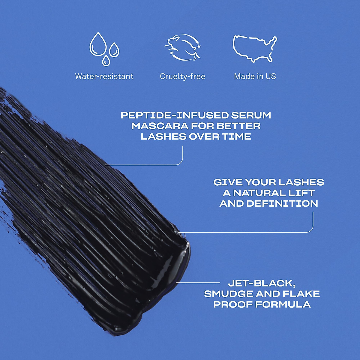 Babe Original Enriching Mascara - Smudge Proof, Long Lasting No Clump Formula, Buildable Volume, Water Resistant, Dramatic Black