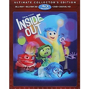 Disney Pixar Inside Out 3D Exclusive Ultimate Collector's Edition ( 3D Blu Ray + Blu Ray + DVD + Digital HD) [Blu-ray]