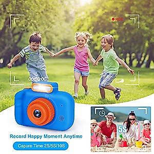 Kids Camera Toys for 3 4 5 6 7 8 9 10 Years Old Girls Boys, Toddler Digital Selfie Camera with 32G SD Card, Portable HD Digital Video Camera Christmas Birthday for Children Age 3-9