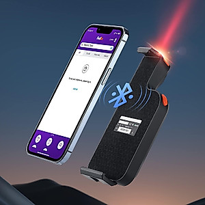 MUNBYN Bluetooth Barcode Scanner-QR 1D/2D Back Clip Phone Barcode Reader Scanner with 3000mAh Rechargeable Battery-1Pcs Wireless Pocket POS Scanner for Smartphone iOS Android