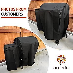 Arcedo Grill Cover Compatible for Pit Boss Lexington, 700FB, Z Grill 550B, Heavy Duty Waterproof Wood Pellet Grill Cover, All Weather Protection Outdoor BBQ Cover