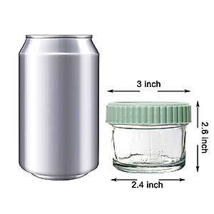 Youngever Glass Baby Food Storage, 4 Ounce Stackable Baby Food Glass Containers with Airtight Lids, Glass Jars with Lids, 8 Urban Colors (8 Sets)