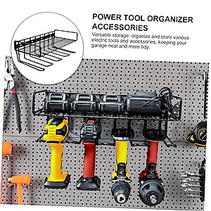 KITANDOVE Tool Storage Box Tools Organizer Corner Tool Storage Rack Organizer for Tool Multifunctional Tool Storage Rack Tool Organizer Peg Board Power Tool Storage Rack Black Iron