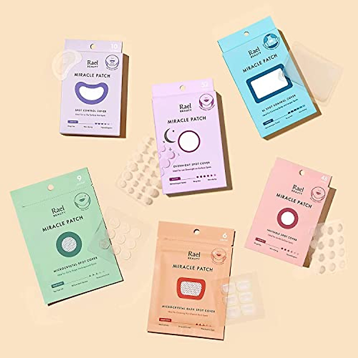 Rael Pimple Patches, Miracle Invisible Spot Cover - Hydrocolloid Acne Pimple Patches for Face, Blemishes and Zits Absorbing Patch, Breakouts Spot Treatment for Skin Care, Facial Stickers, 2 Sizes (96 Count)