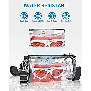 Clear Crossbody Bag Stadium Approved Clear Purse with 2 Shoulder Straps, Clear Round Handbag for Women Clear Concert Bag for Sport Event