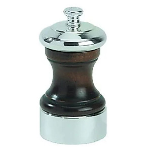 Peugeot Palace 4 Inch Silver Plated Pepper Mill, Antique Brown
