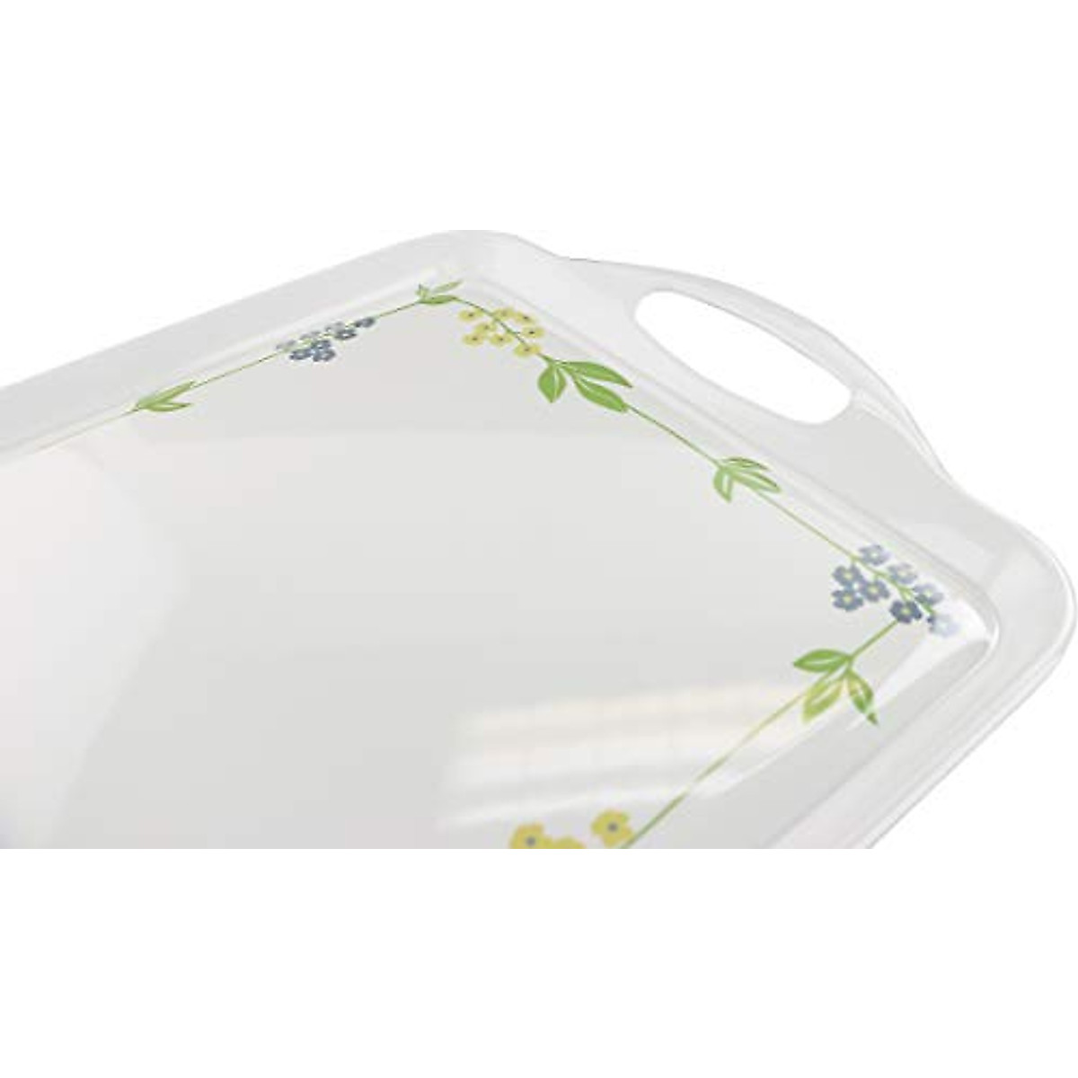 Reston Lloyd Melamine Serving/Ottoman, Rectangular Tray, Secret Garden