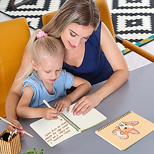 L1rabe 2 A5 Corgi Spiral Notebooks Spring Back to School Cute Yellow Funny Corgi College Ruled Notebook Hardcover Spiral Travel Drawing Journal Notepad Diary for Kids Teens Easter Birthday Gifts