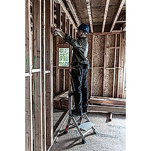 Little Giant Ladders, Jumbo Step, 2-Step, 2 foot, Step Stool, Aluminum, Type 1AA, 375 lbs weight rating, (11902), Silver