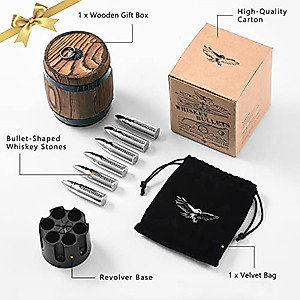 Gifts for Men Dad, 6 pcs Golden Whiskey Stones & 6 pcs Silver Whiskey Stones & 6 pcs Best Dad Ever Whiskey Stones, Christmas Stocking Stuffers, Unique Birthday Gift Ideas for Dad from Wife