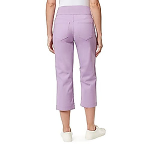 Gloria Vanderbilt Women's Amanda Pull On Capri, Sweet Violet
