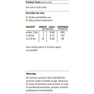 Amber NaturalZ Catizol Simply Comfort Herbal Supplement for Cats | Feline Support for Occasional Discomforts and Normal Body Temperature | 1 Fluid Ounce Glass Bottle | Manufactured in The USA