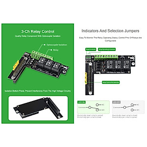 Waveshare Quality 3-Ch Relay Expansion Board Designed for Jetson Nano with Optocoupler Isolation