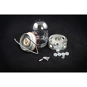 Re Fridge KASON 1803 LIGHT FIXTURE WITH LEXAN GLOBE WITH HARDWARE KIT