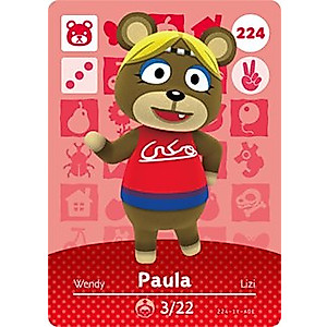 Paula - Nintendo Animal Crossing Happy Home Designer Amiibo Card - 224