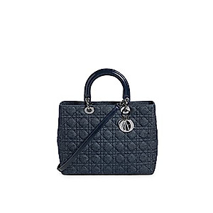 Dior Women's Pre-Loved Large Lady, Cannage Denim, Blue, One Size