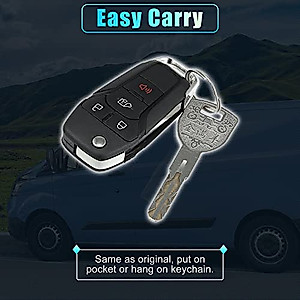 X AUTOHAUX 315MHz N5F-A08TAA Replacement Smart Proximity Keyless Entry Remote Key Fob for Ford Transit 2019-2020 4 Buttons with Door Key 49 Chip
