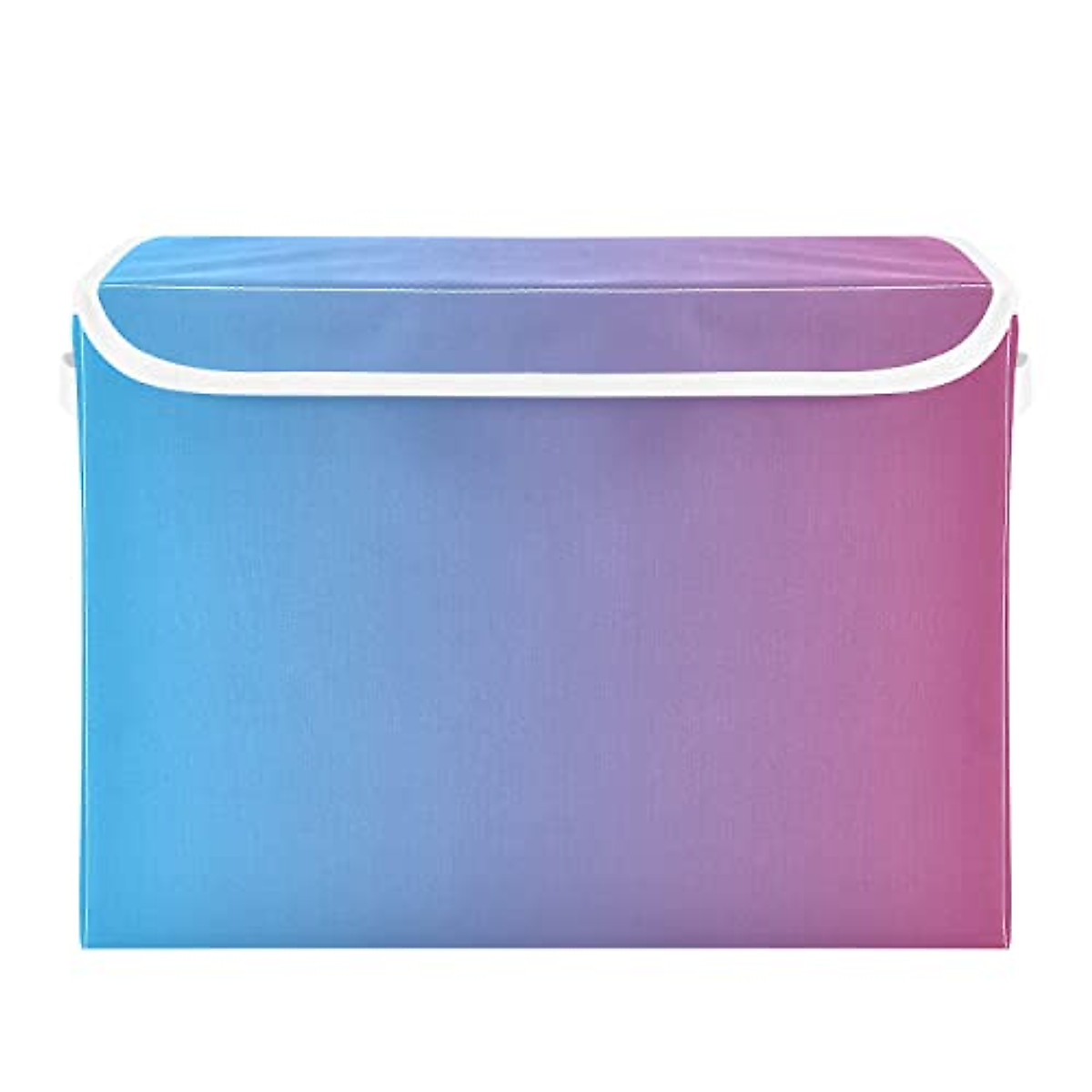 innewgogo Blue Gradient Storage Bins with Lids for Organizing Closet Organizers with Handles Oxford Cloth Storage Cube Box for Car