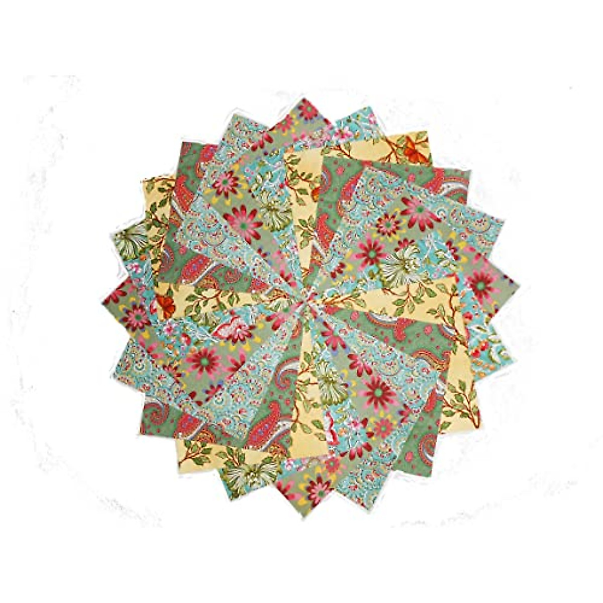 40 5 Inch Beautiful Greek Garden Quilting Squares Pack by Paintbrush & QT Fabrics 5 colorways