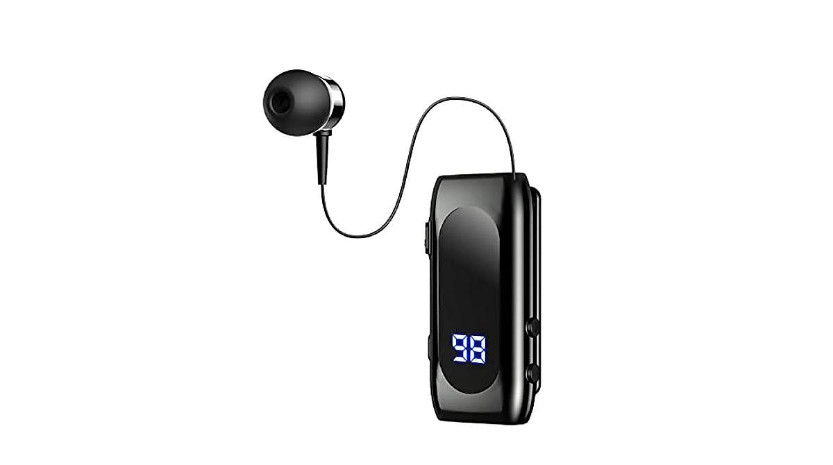 Lymoc Retractable Bluetooth Headphones | Wireless Earbuds with Fast Charge
