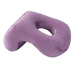 BARMI Portable Travel Noon Nap Neck Pillow Office Home Desk Soft Cushion with Hole,Perfect Best for Child Birthday Gift Kids Early Learning Purple
