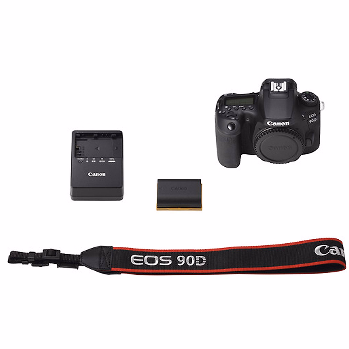 Canon EOS 90D DSLR Camera w/EF-S 18-55mm F/4-5.6 STM Zoom Lens + 64GB Memory Card, Case, Hood, Tripod, Grip-Pod, Filter, Professional Photo Bundle(24pc)