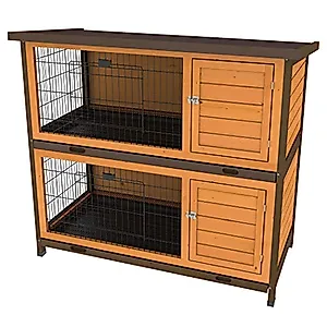 Ware Manufacturing Premium Plus Double Decker Hutch for Rabbits and Small Pets