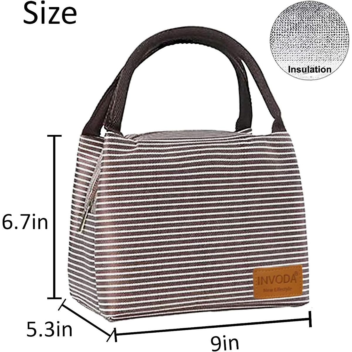 Lunch Bag 4PCS Lunch Organizer for office Lunch Cooler with Zip Closure Foldable Lunch Tote Bag, Reusable Lunch Holder Insulated Lunch Container Picnic Bag for Men Women