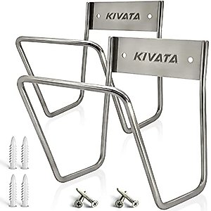 304 Stainless Steel Garden Hose Hanger (Set of 2) Garden Hose Holder, Hose Holder Wall Mount, Heavy Duty Wall Mount Hose Hanger Holds 150-Feet of 5/8-Inch Hose